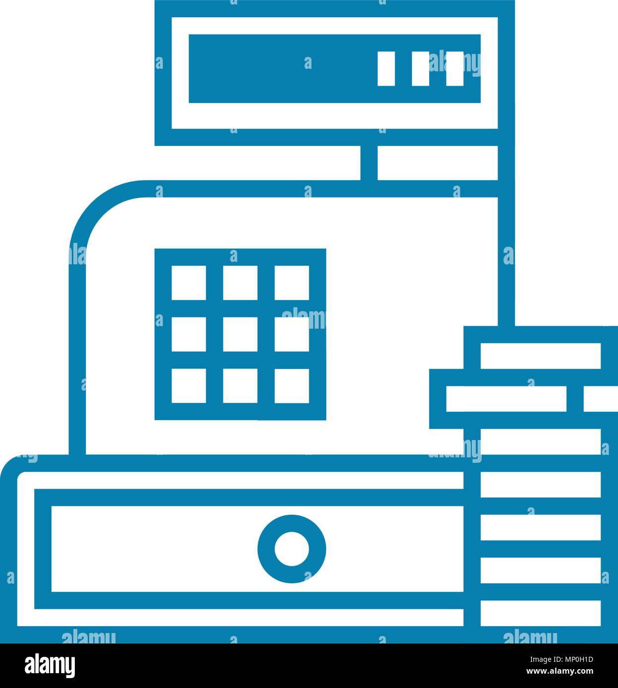 Cash proceeds linear icon concept. Cash proceeds line vector sign ...