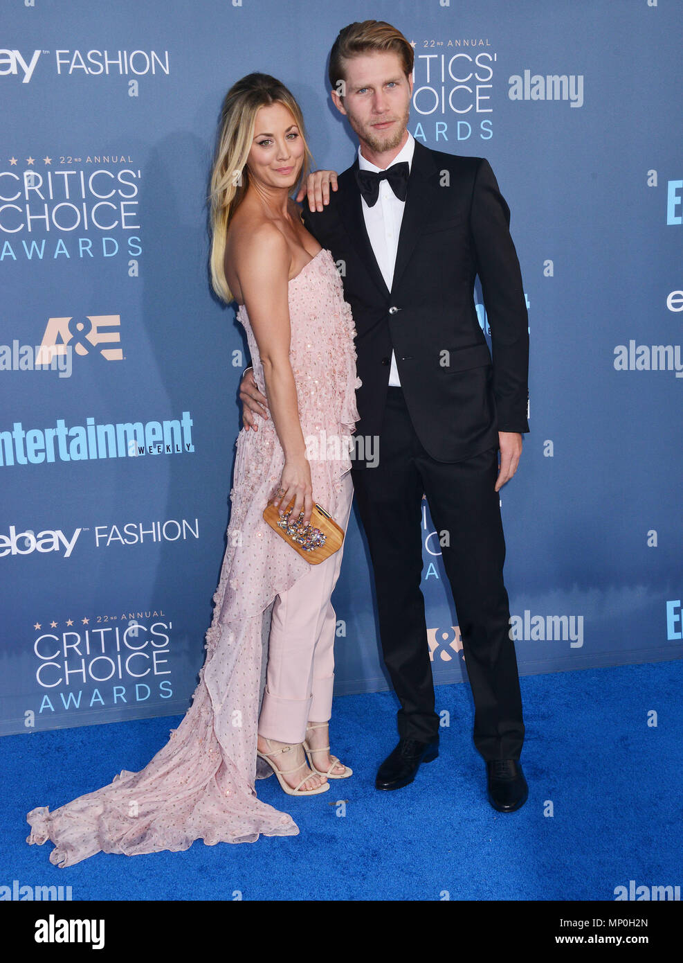 Kaley Cuoco, Karl Cook at the 22nd Annual CriticsÕ Choice Awards at the ...