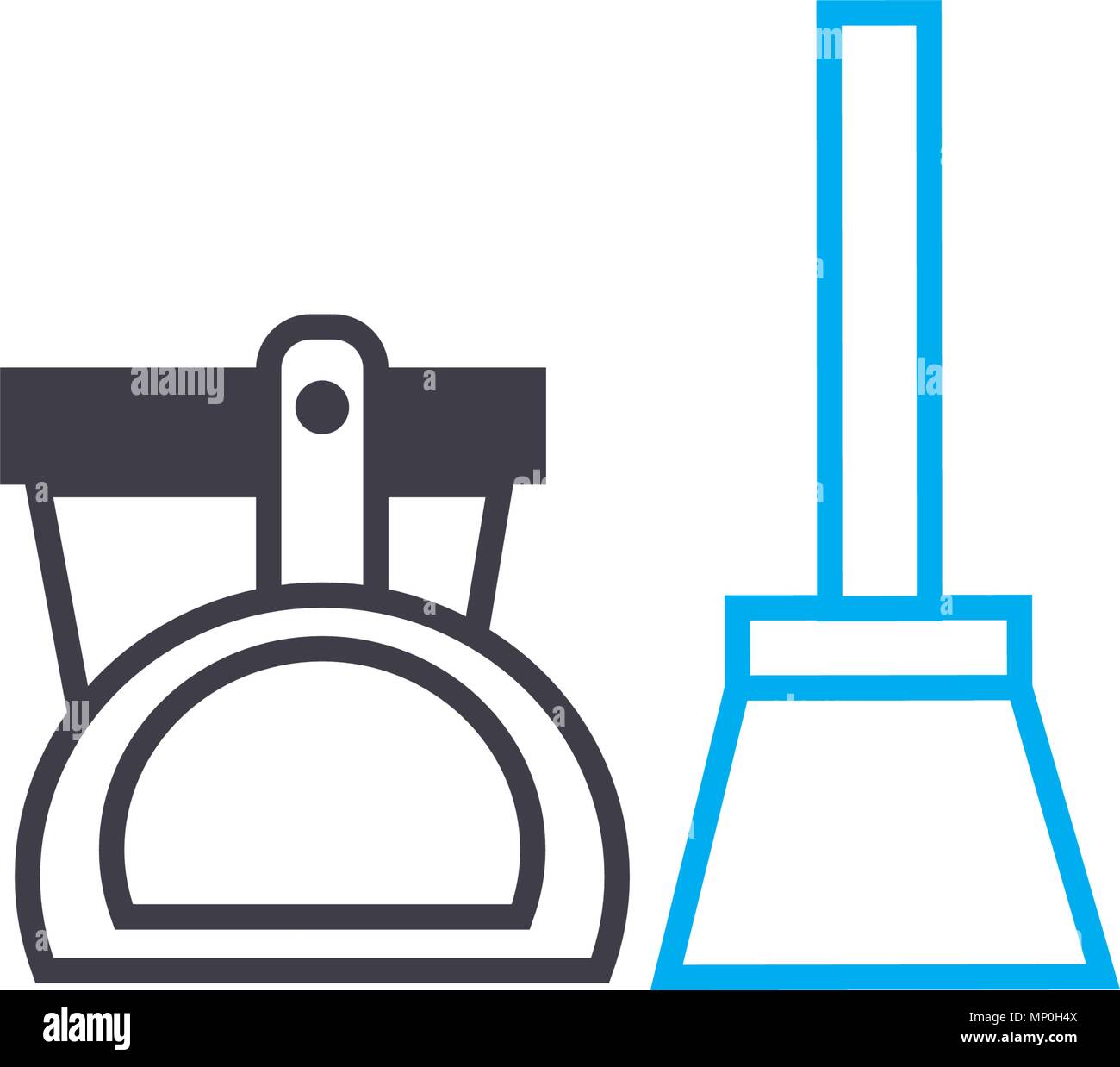 Cleaning equipment linear icon concept. Cleaning equipment line vector ...