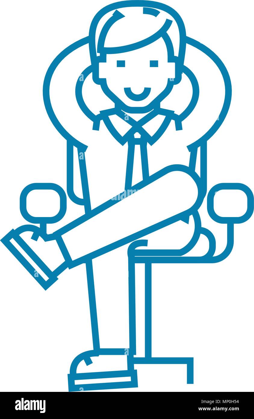 Clerk linear icon concept. Clerk line vector sign, symbol, illustration ...