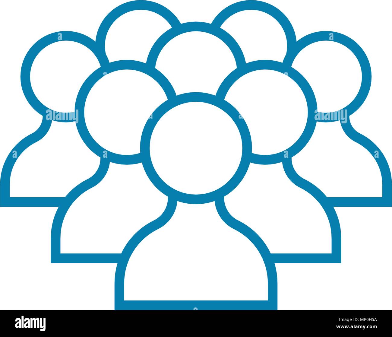 Clients of the company linear icon concept. Clients of the company line ...