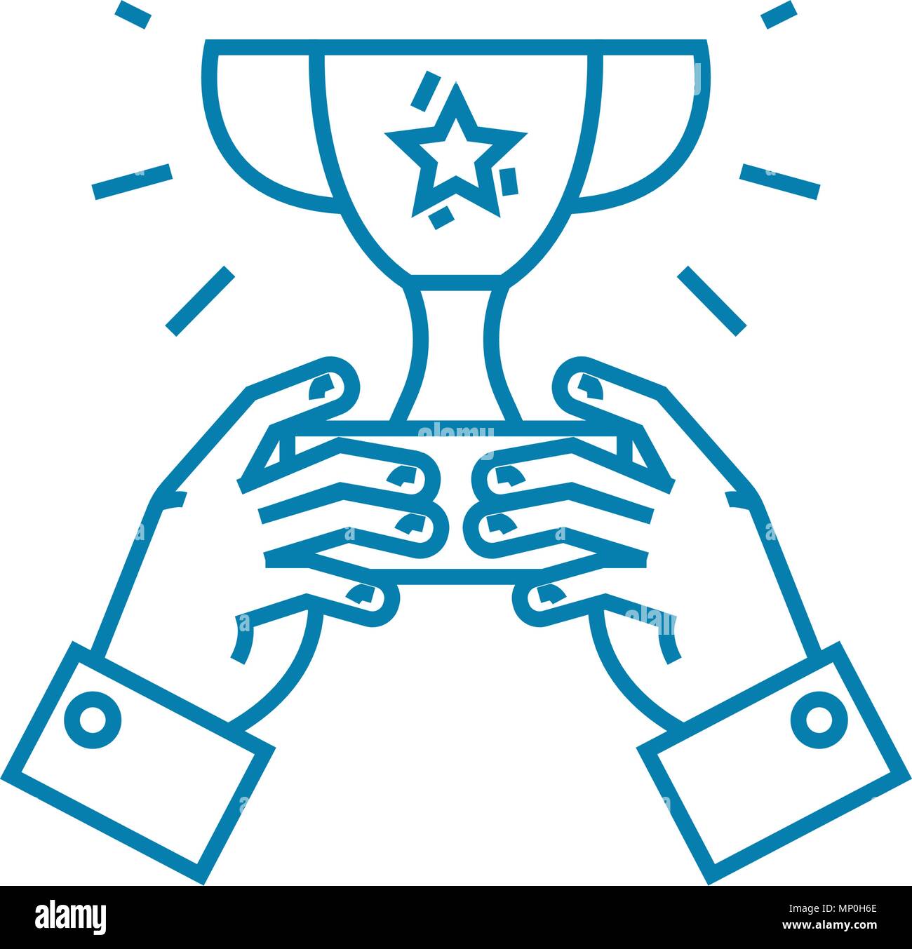 Common achievement linear icon concept. Common achievement line vector ...