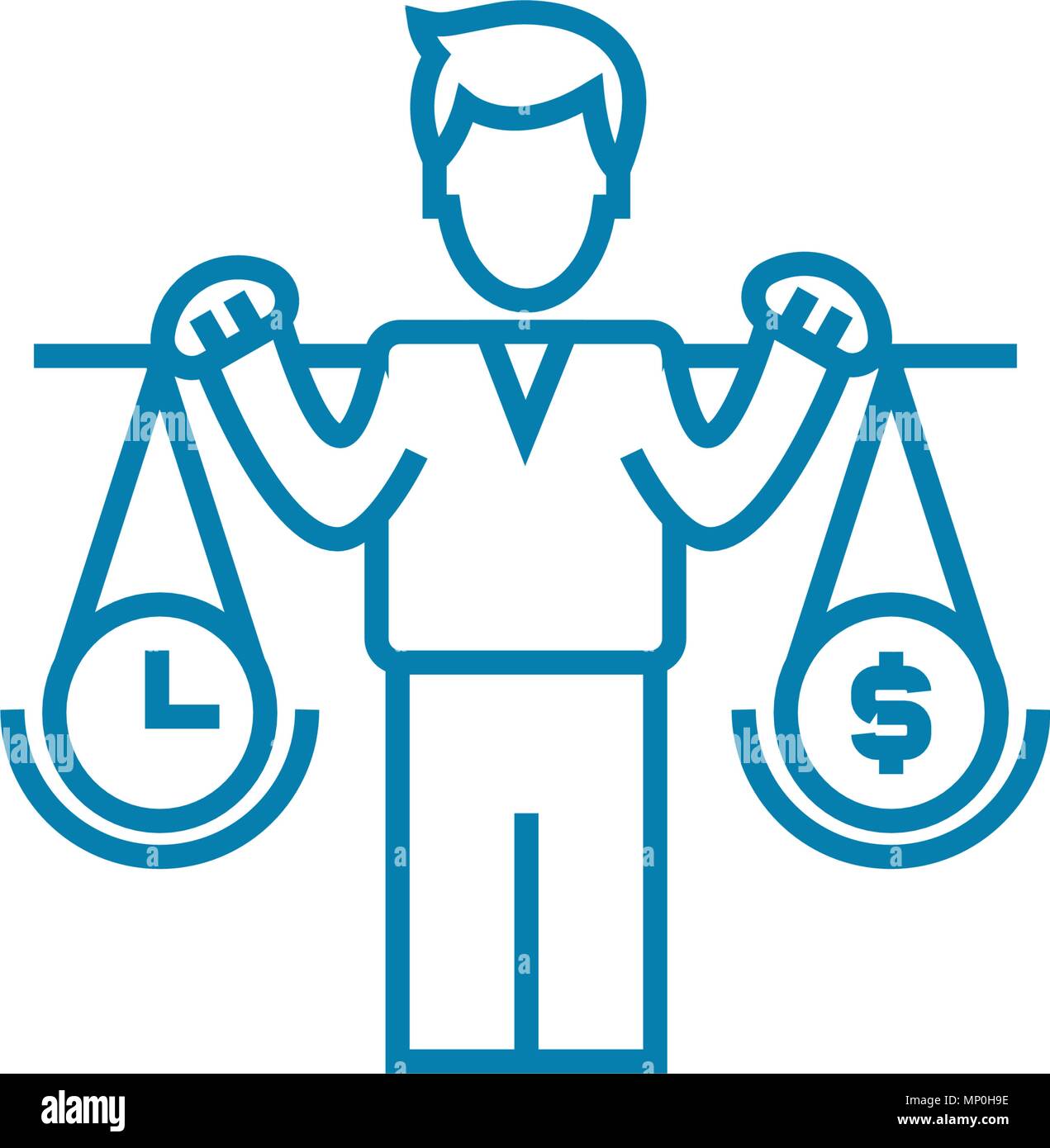 Control of profitability linear icon concept. Control of profitability ...