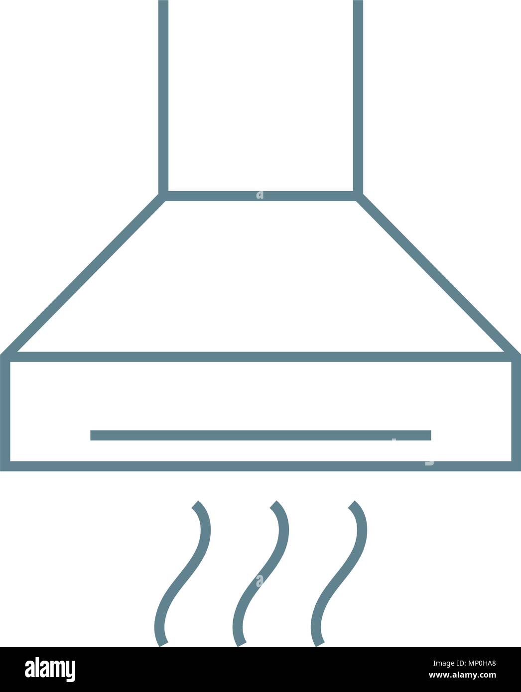 Cooker hood linear icon concept. Cooker hood line vector sign, symbol ...