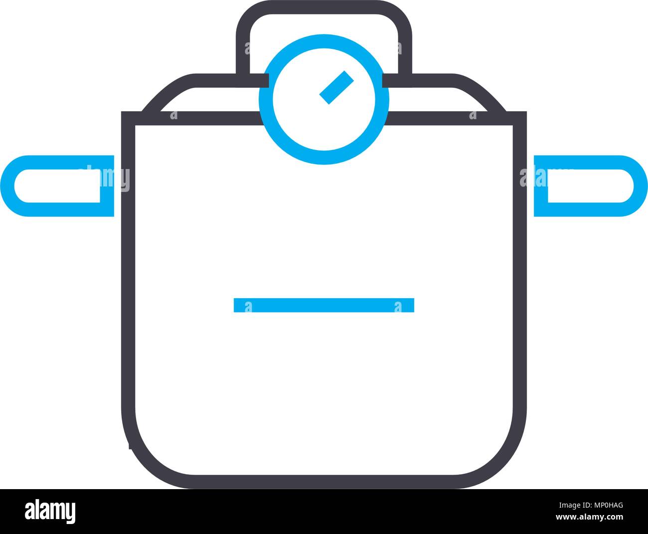 Cooking time linear icon concept. Cooking time line vector sign, symbol ...