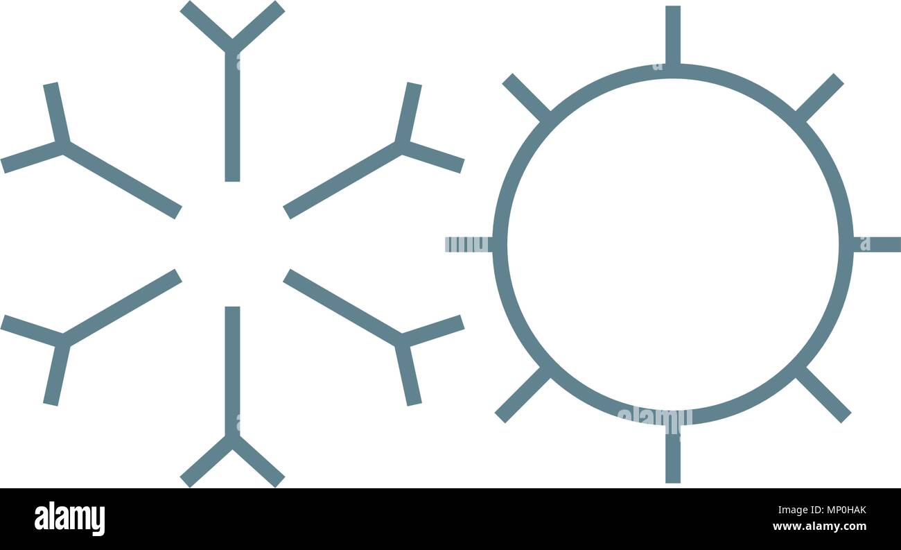 Cooling & heating modes linear icon concept. Cooling & heating modes ...