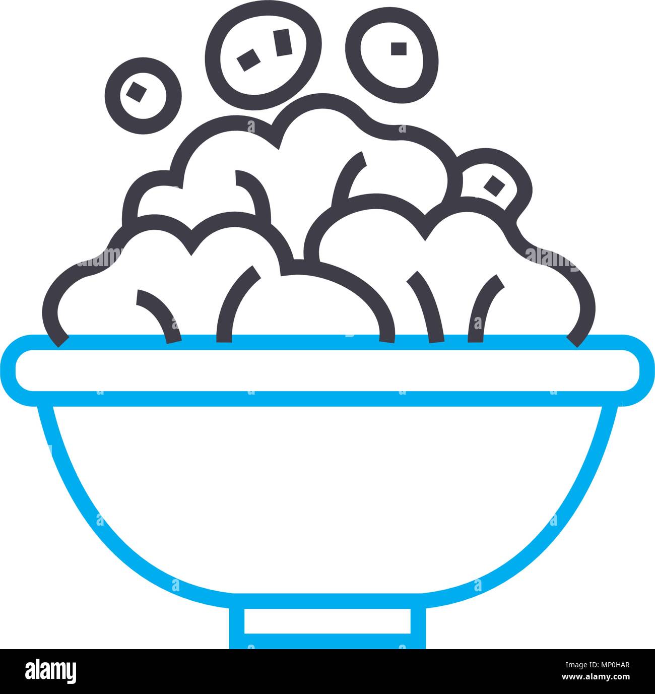 Cornflakes linear icon concept. Cornflakes line vector sign, symbol ...