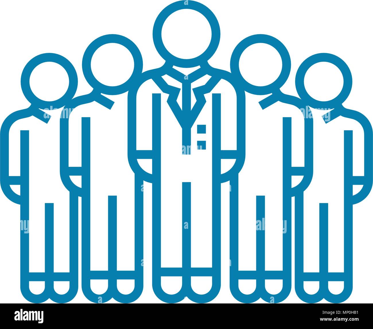 Corporate department linear icon concept. Corporate department line ...