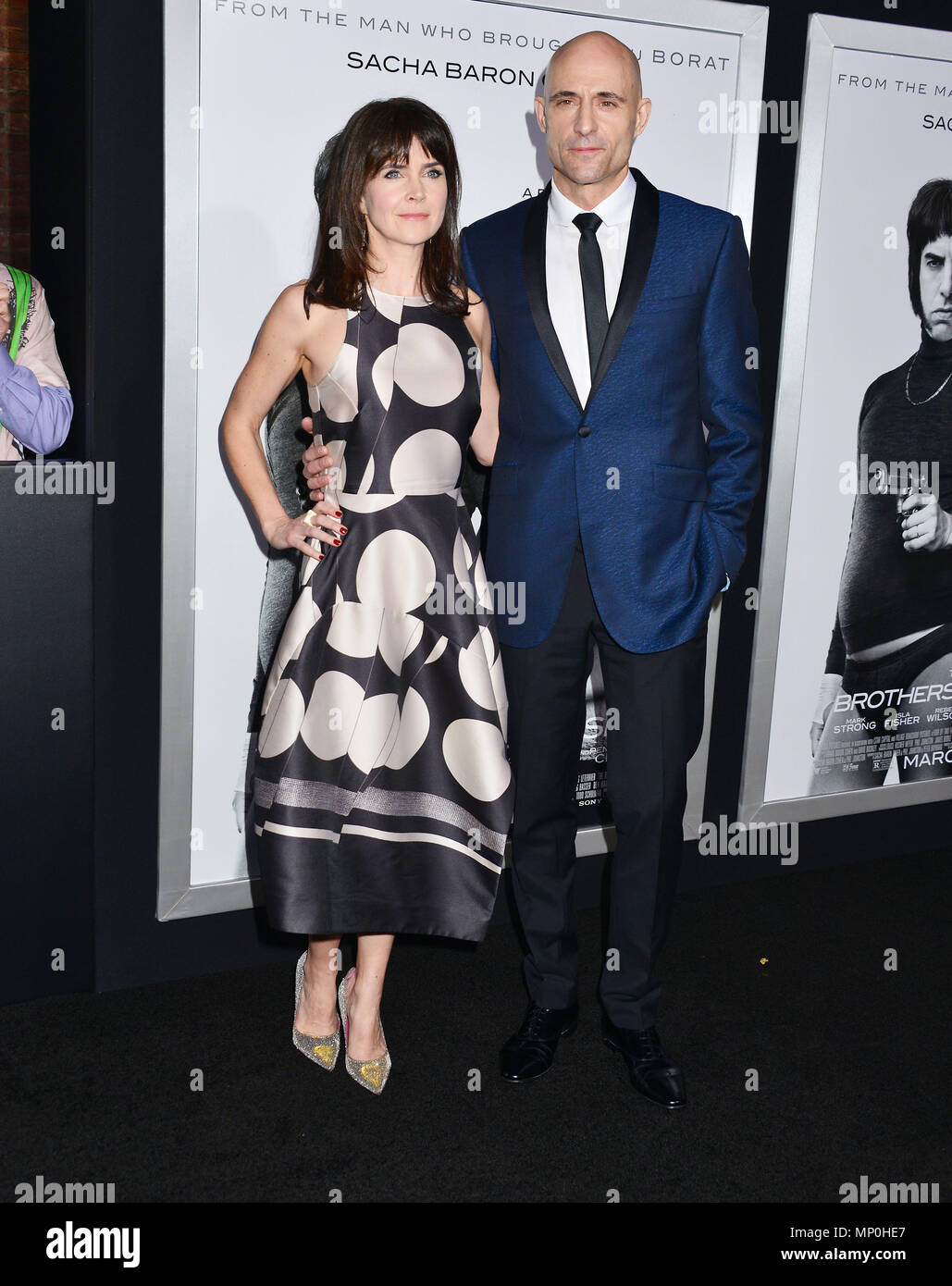 Mark Strong and wife 050 arriving the Brothers Grimsby Premiere at the ...