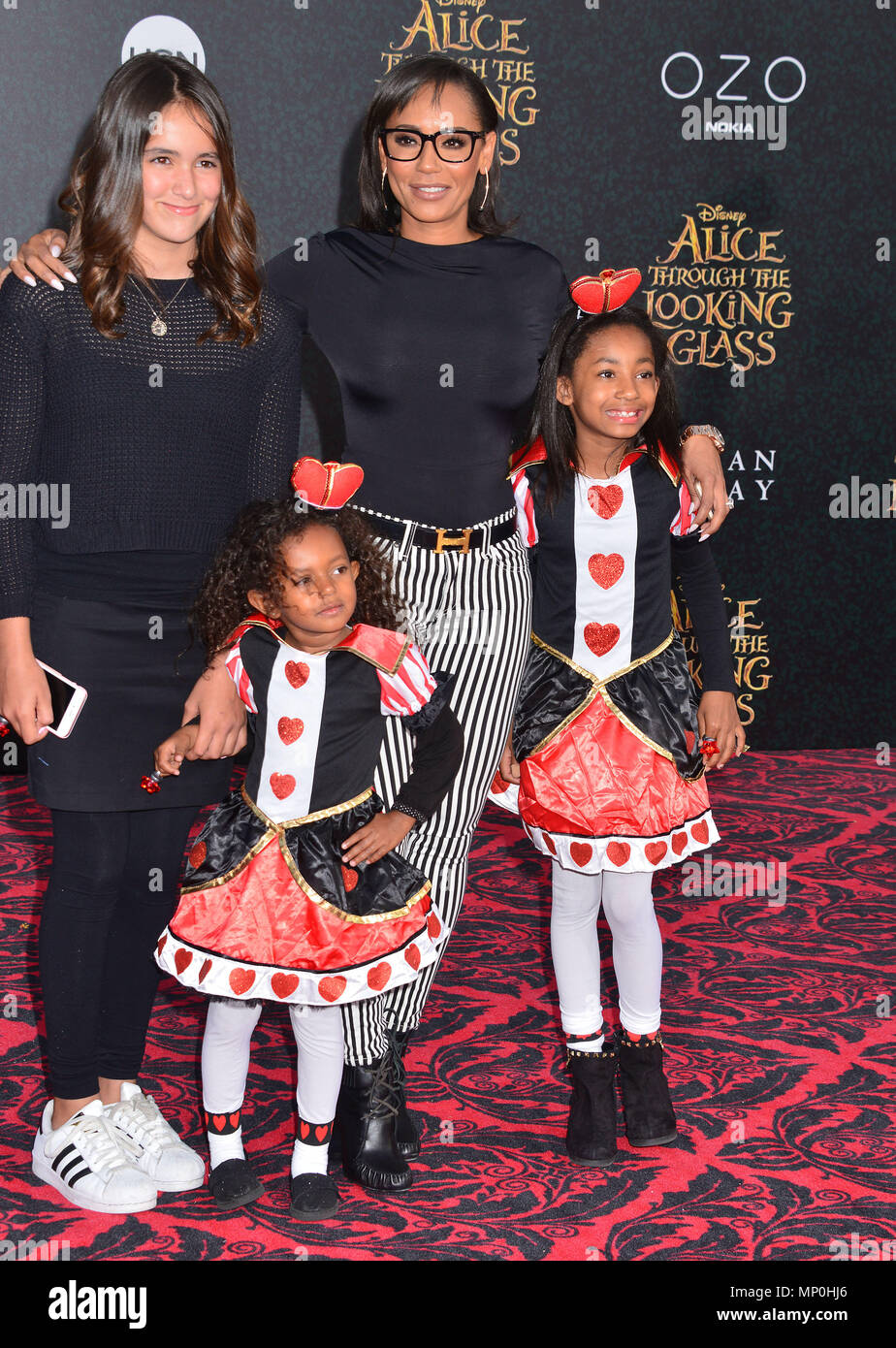 Mel B and kids at the Alice Through the Looking Glass Premiere at the ...