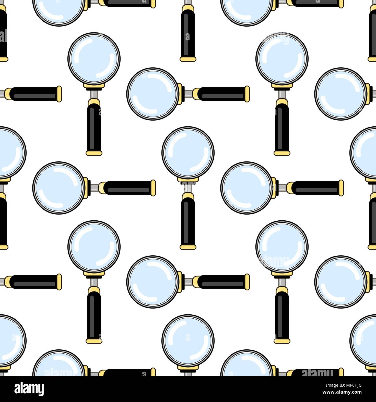 Magnifying Glass with Reflection Seamless Pattern Stock Vector Image ...