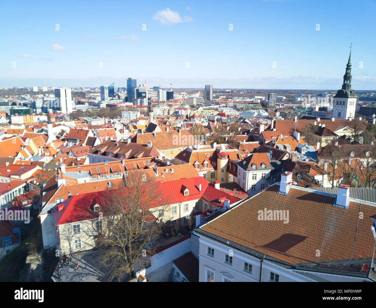 Aerial view of City Tallinn Estonia Stock Photo - Alamy