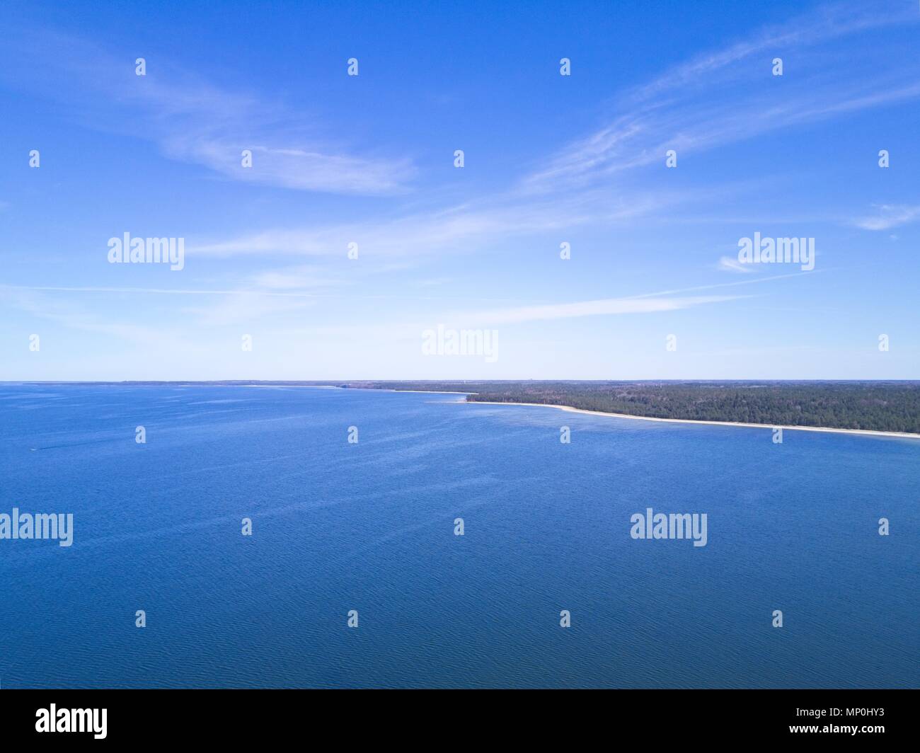 Aerial view of Baltic sea coast Stock Photo - Alamy