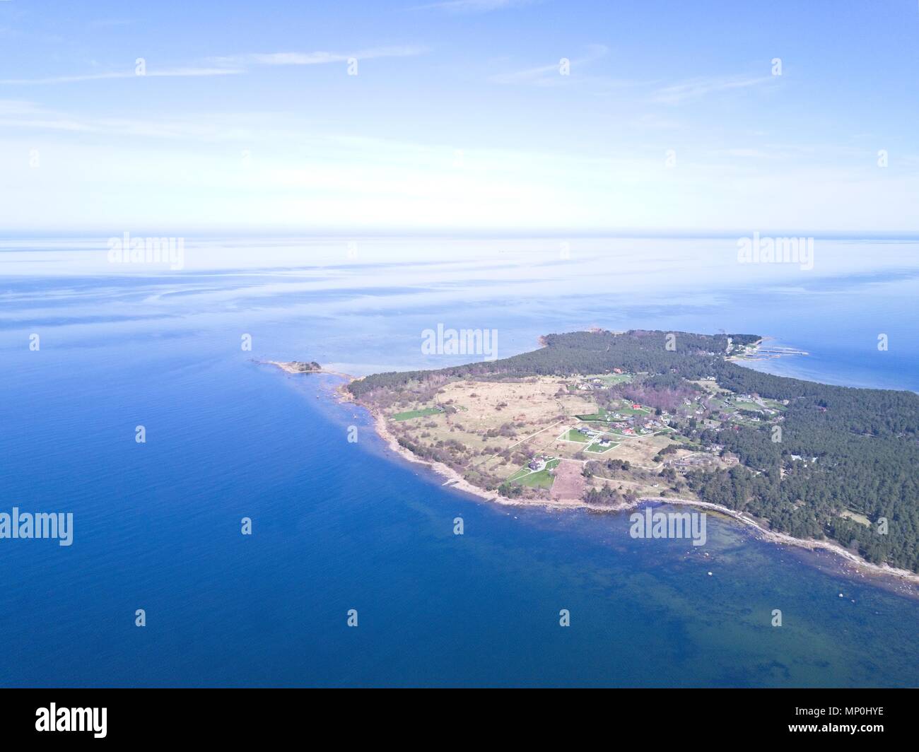 Aerial view of Baltic sea coast Stock Photo - Alamy