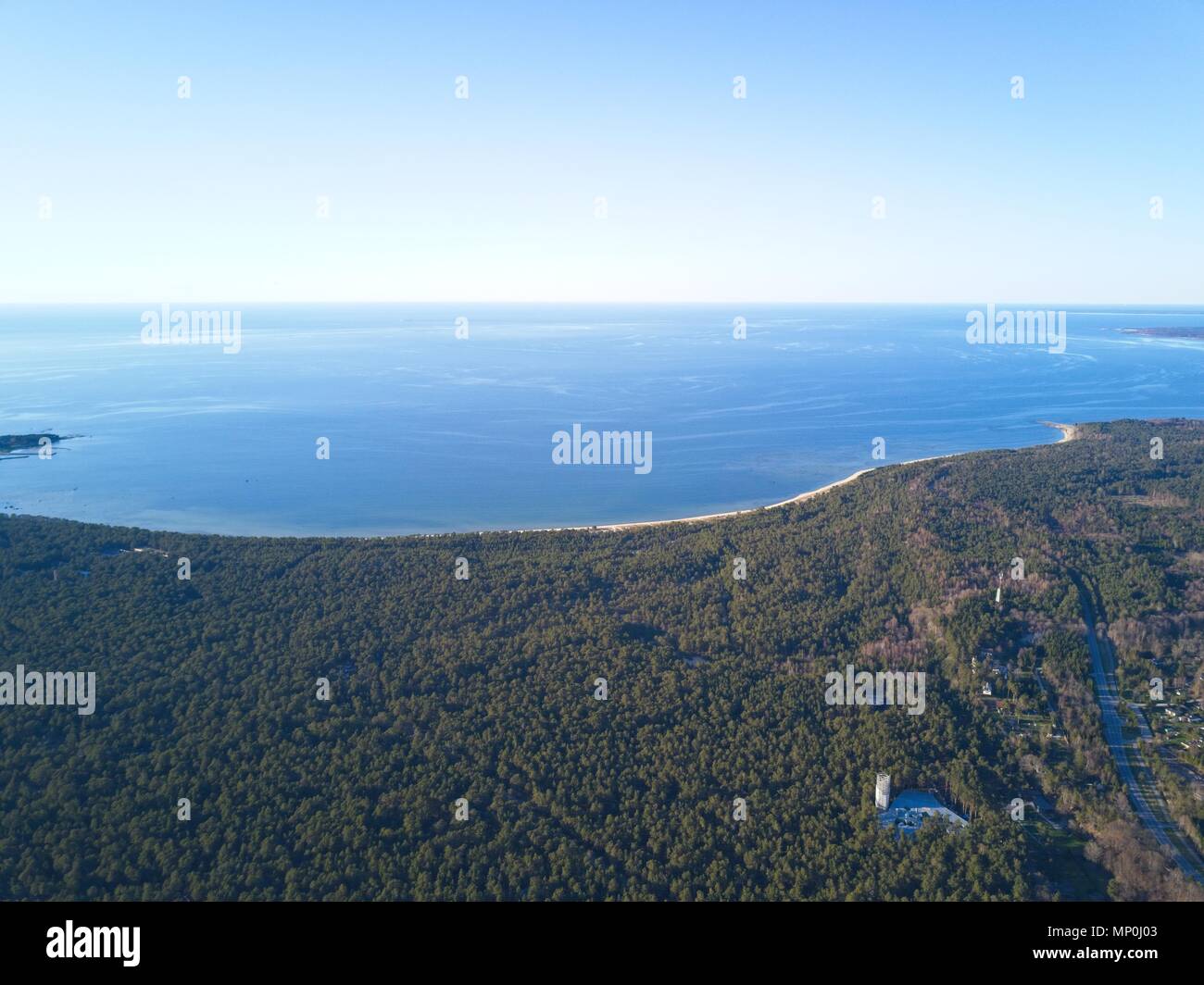 Aerial view of Baltic sea coast Stock Photo - Alamy