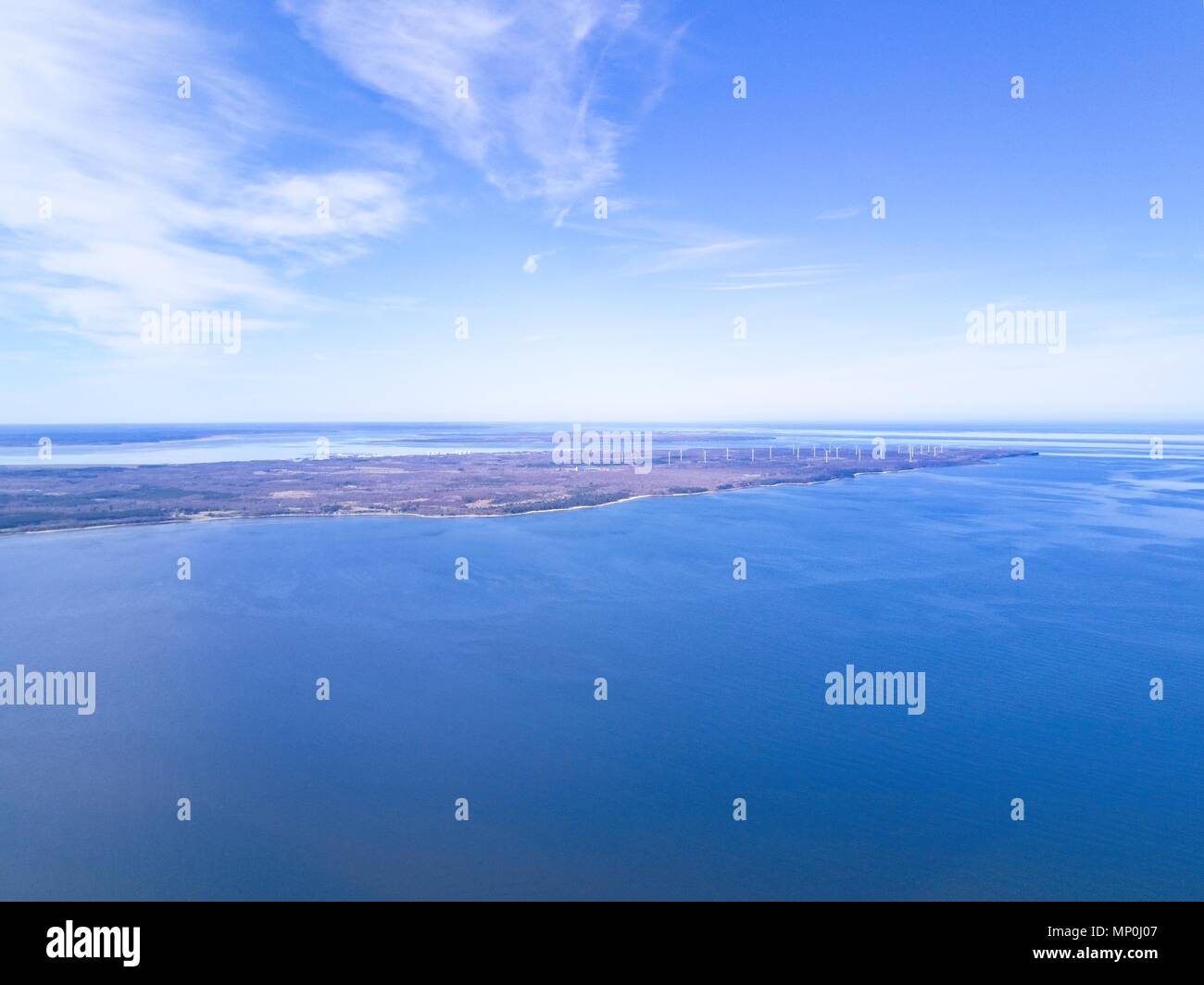 Aerial view of Baltic sea coast Stock Photo - Alamy
