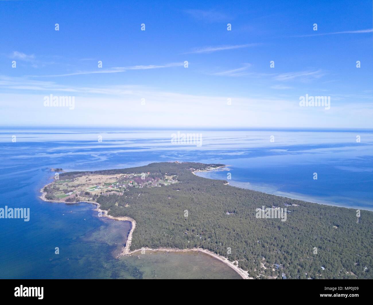 Aerial view of Baltic sea coast Stock Photo - Alamy