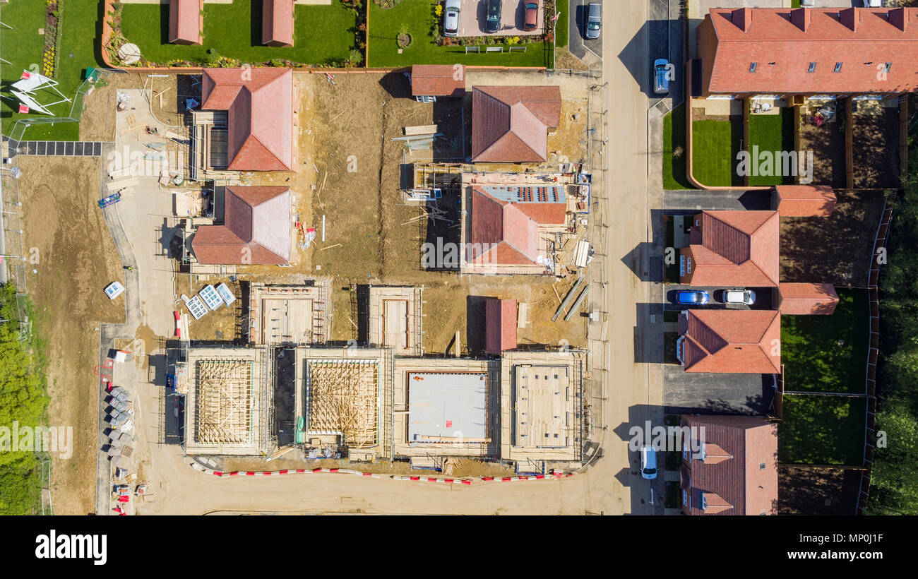 Aerial views of Redrow Homes development- Manor Park, located in ...