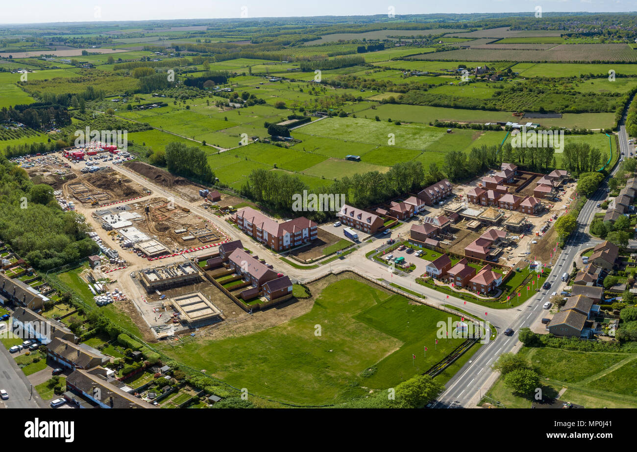 Aerial views of Redrow Homes development- Manor Park, located in ...
