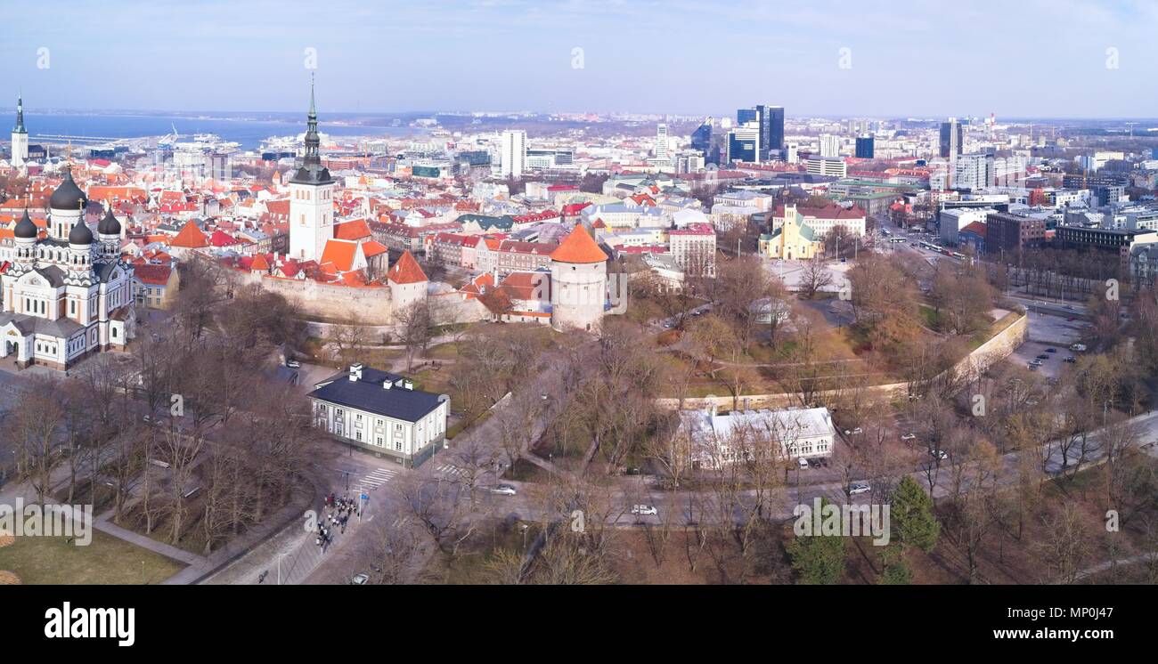 Aerial view of City Tallinn Estonia Stock Photo - Alamy