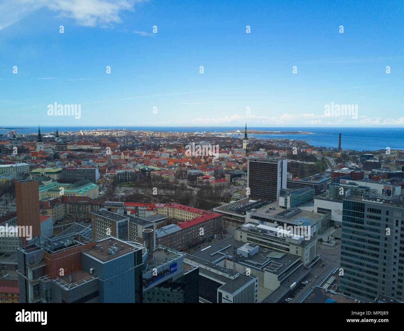 Aerial view of City Tallinn Estonia Stock Photo - Alamy