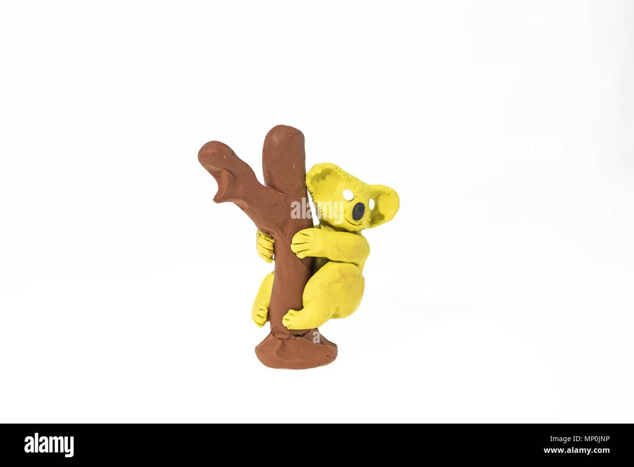 Plasticine artwork. Handmade koala. Abstract isolated photo Stock Photo ...