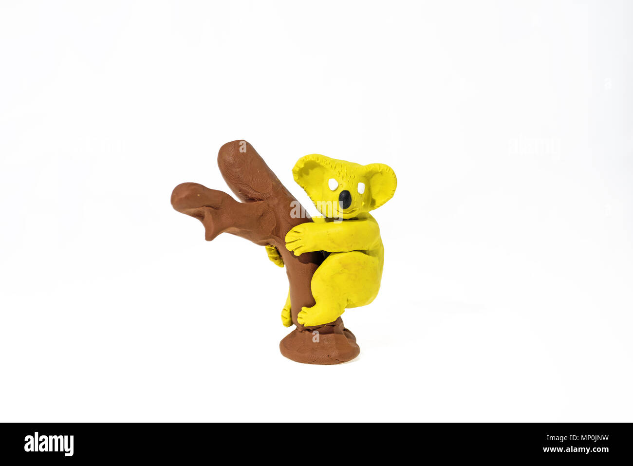 Plasticine artwork. Handmade koala. Abstract isolated photo Stock Photo ...