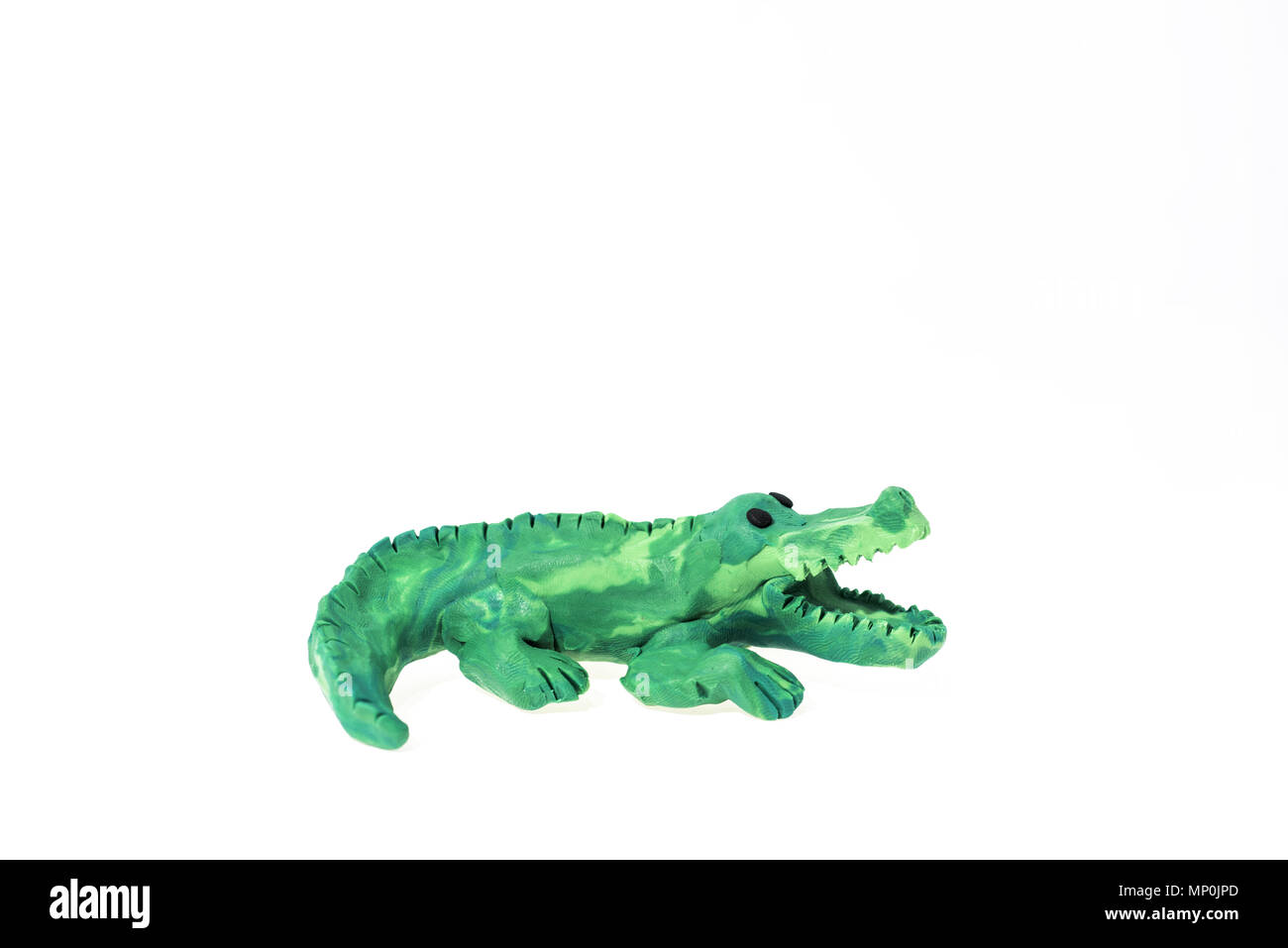 Plasticine artwork. Handmade crocodile. Abstract isolated photo Stock ...
