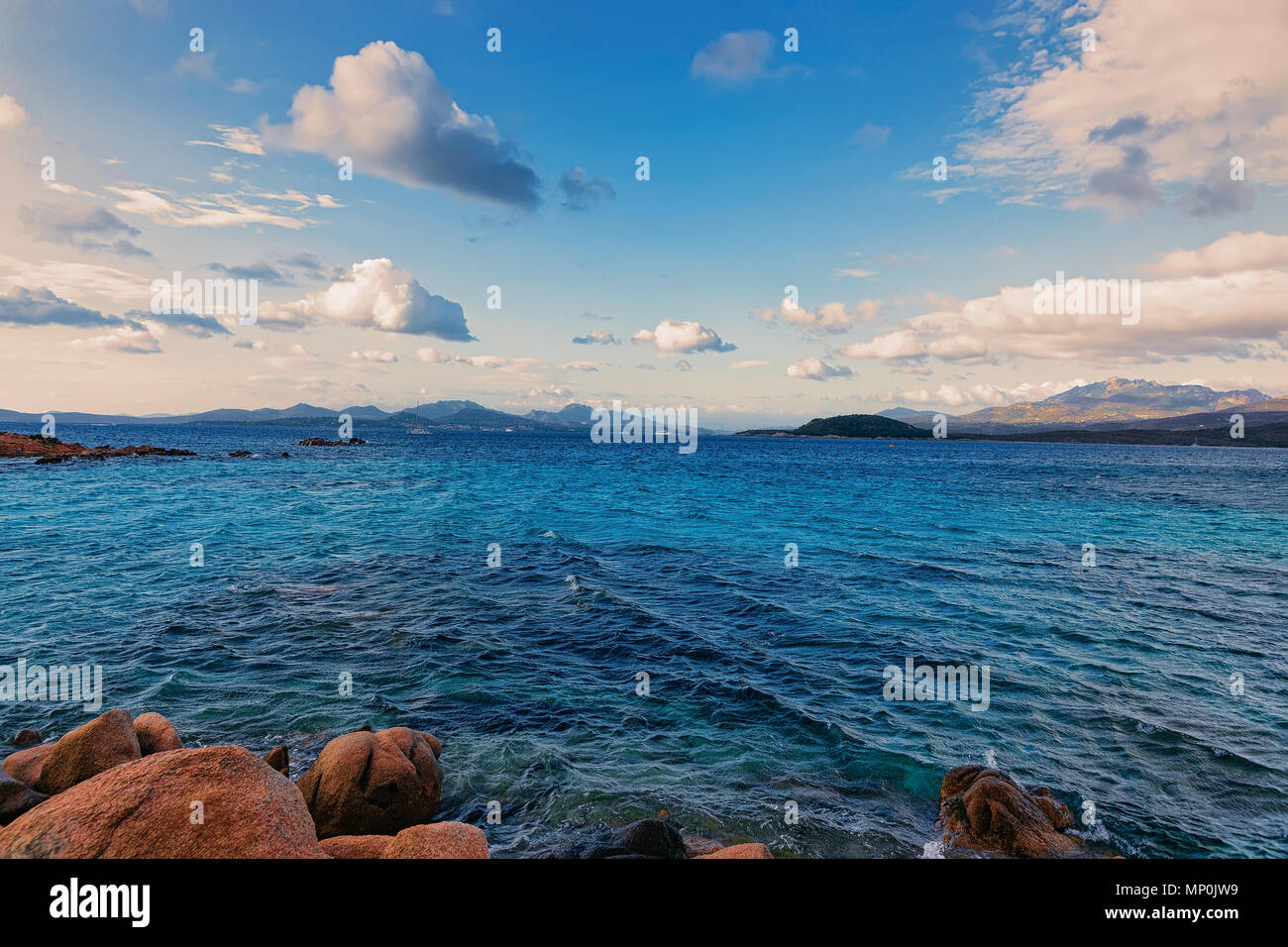 Capriccioli Beach in Costa Smeralda, in Italy, Sardinia Stock Photo - Alamy