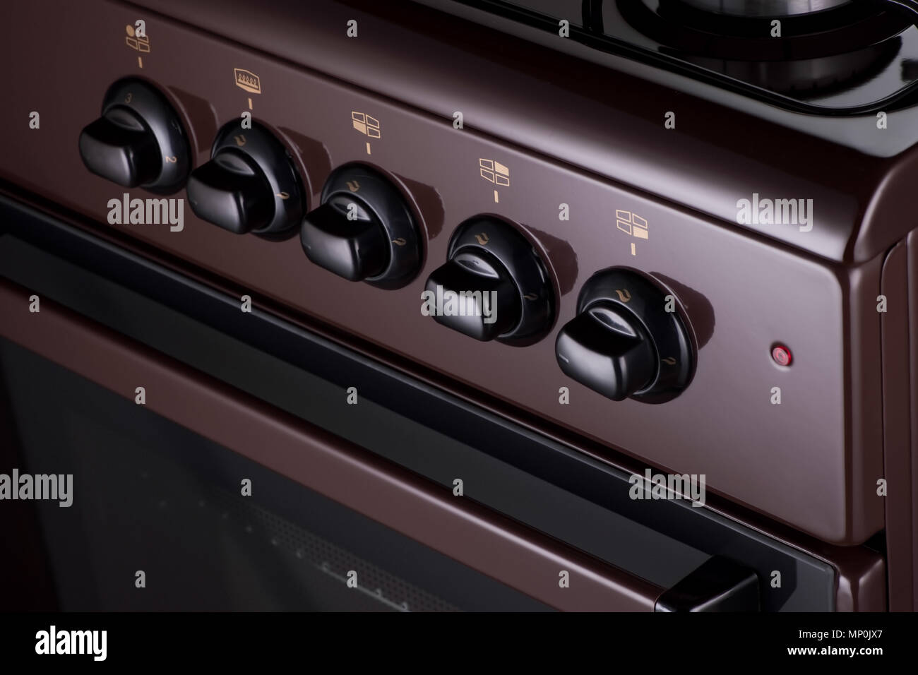 the front of the modern gas stove Stock Photo - Alamy