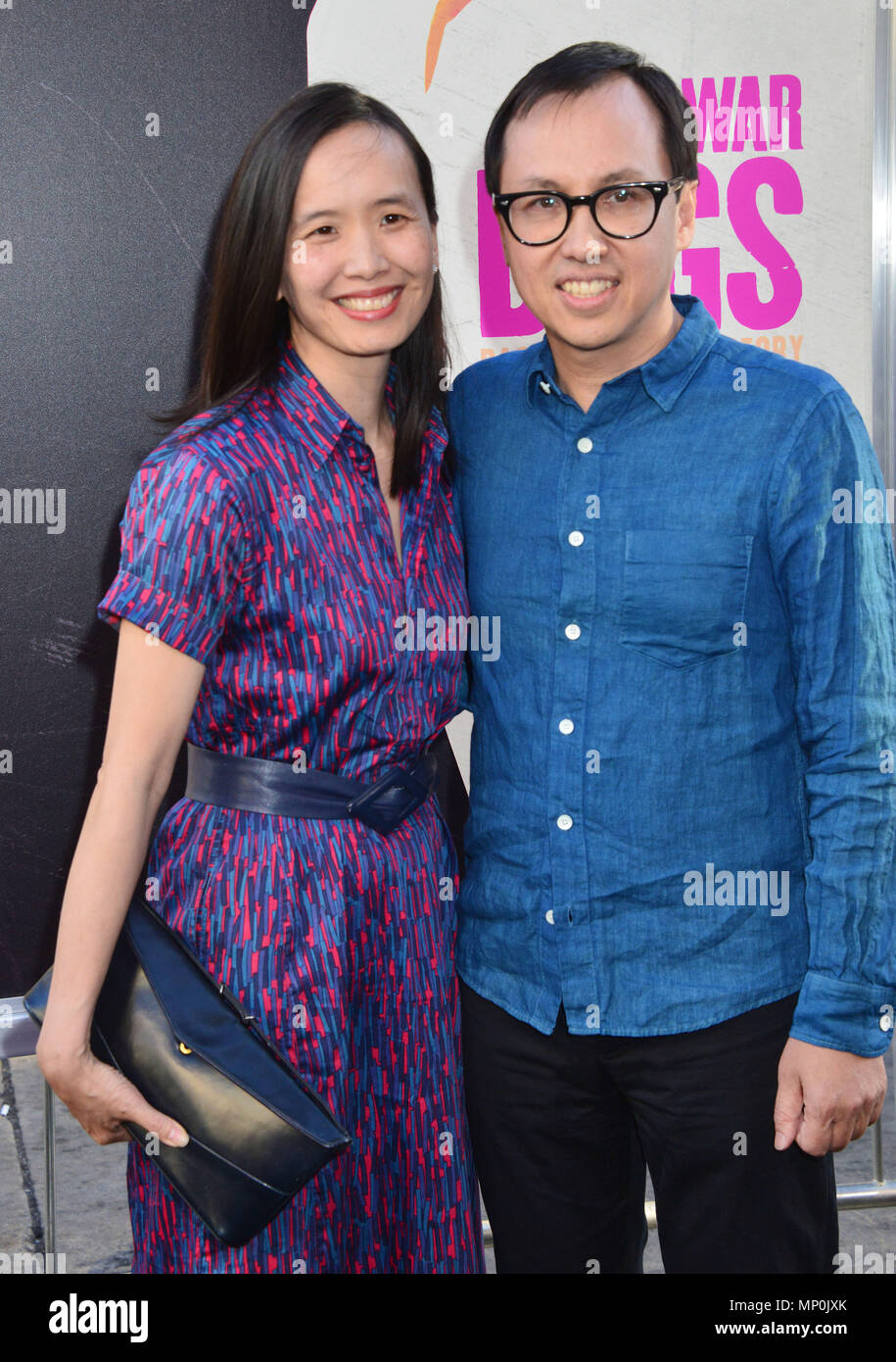Stephen Chin - Screenwrire and wife at the War Dogs Premiere at the TCL ...