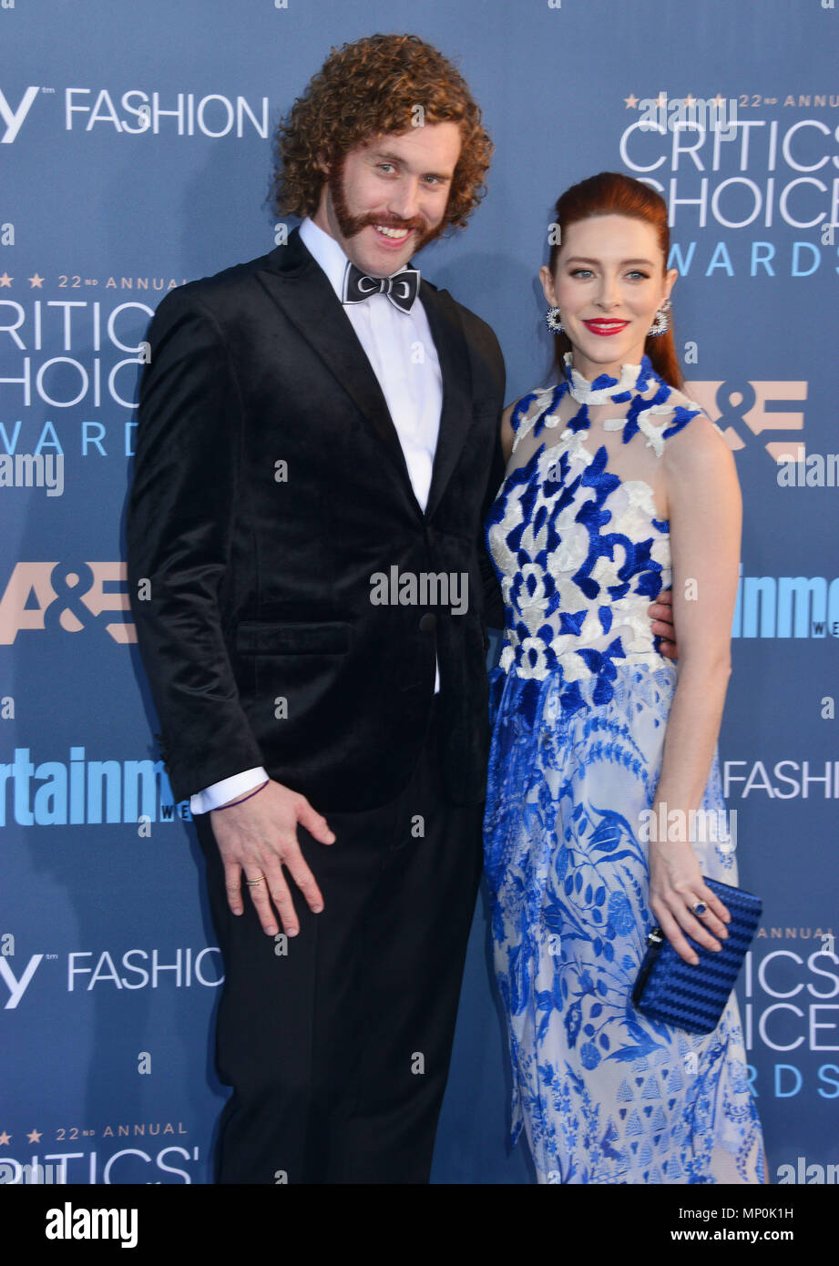 T.J. Miller, Kate Gorney 147 at the 22nd Annual CriticsÕ Choice Awards ...