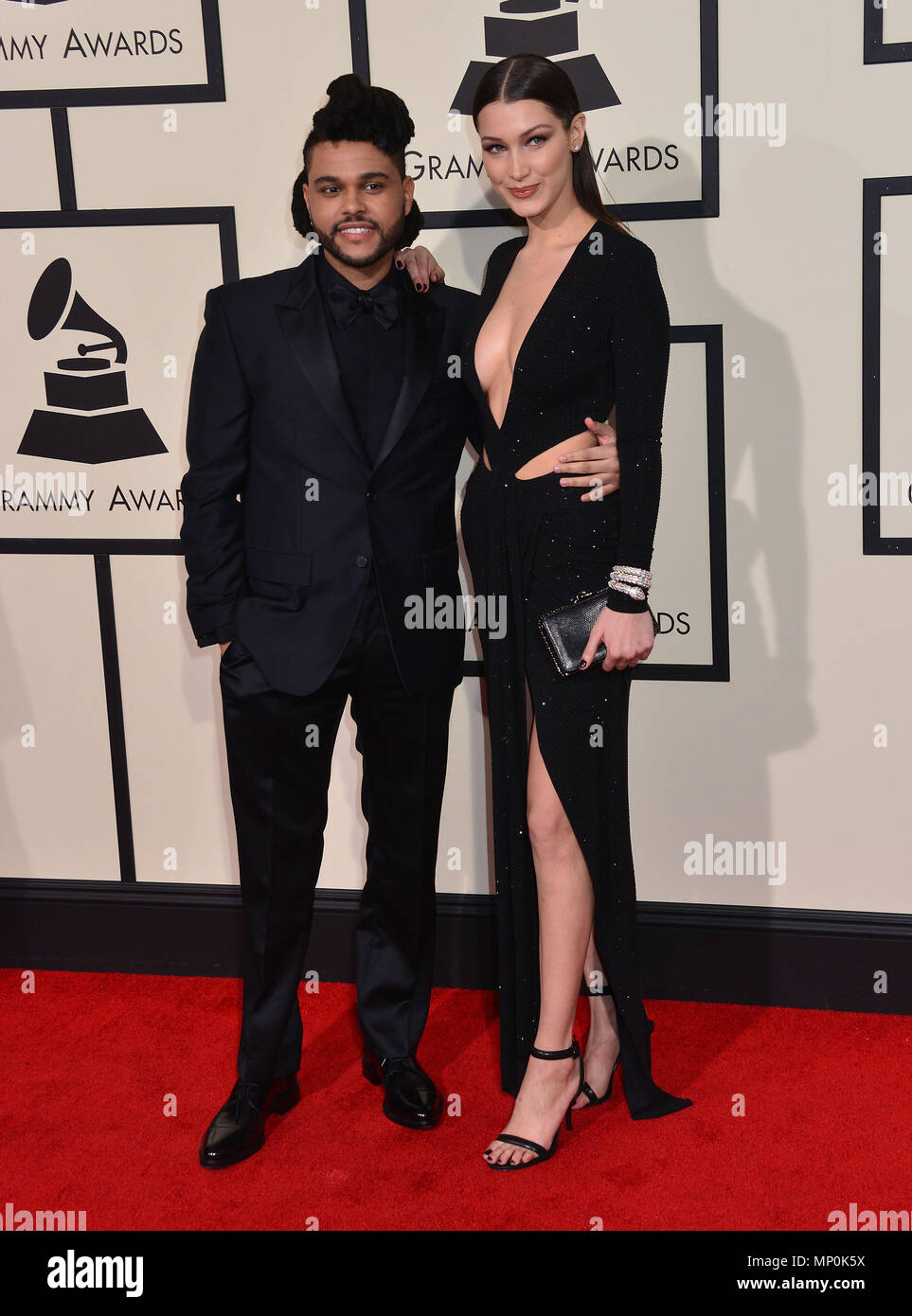 The Weeknd, Bella Hadid 209 at the 58th Grammy's Awards 2016 at the ...