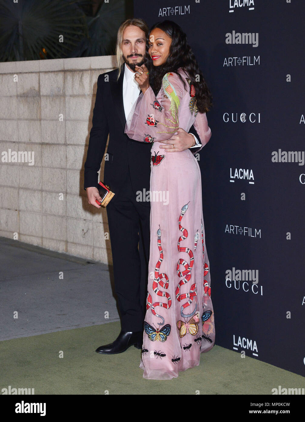 Zoe Saldana , Marco Perego 164 at the 2016 LACMA Art + Film Gala ...