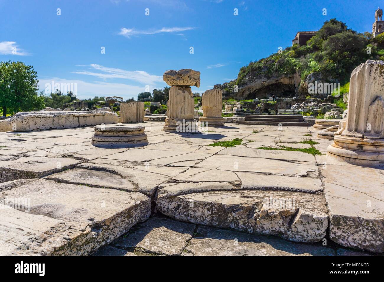 Archaeological site of Eleusis (Eleusina). The Greater Propylaia, the ...
