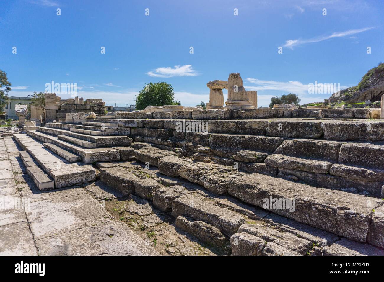 Archaeological site of Eleusis (Eleusina). The Greater Propylaia, the ...