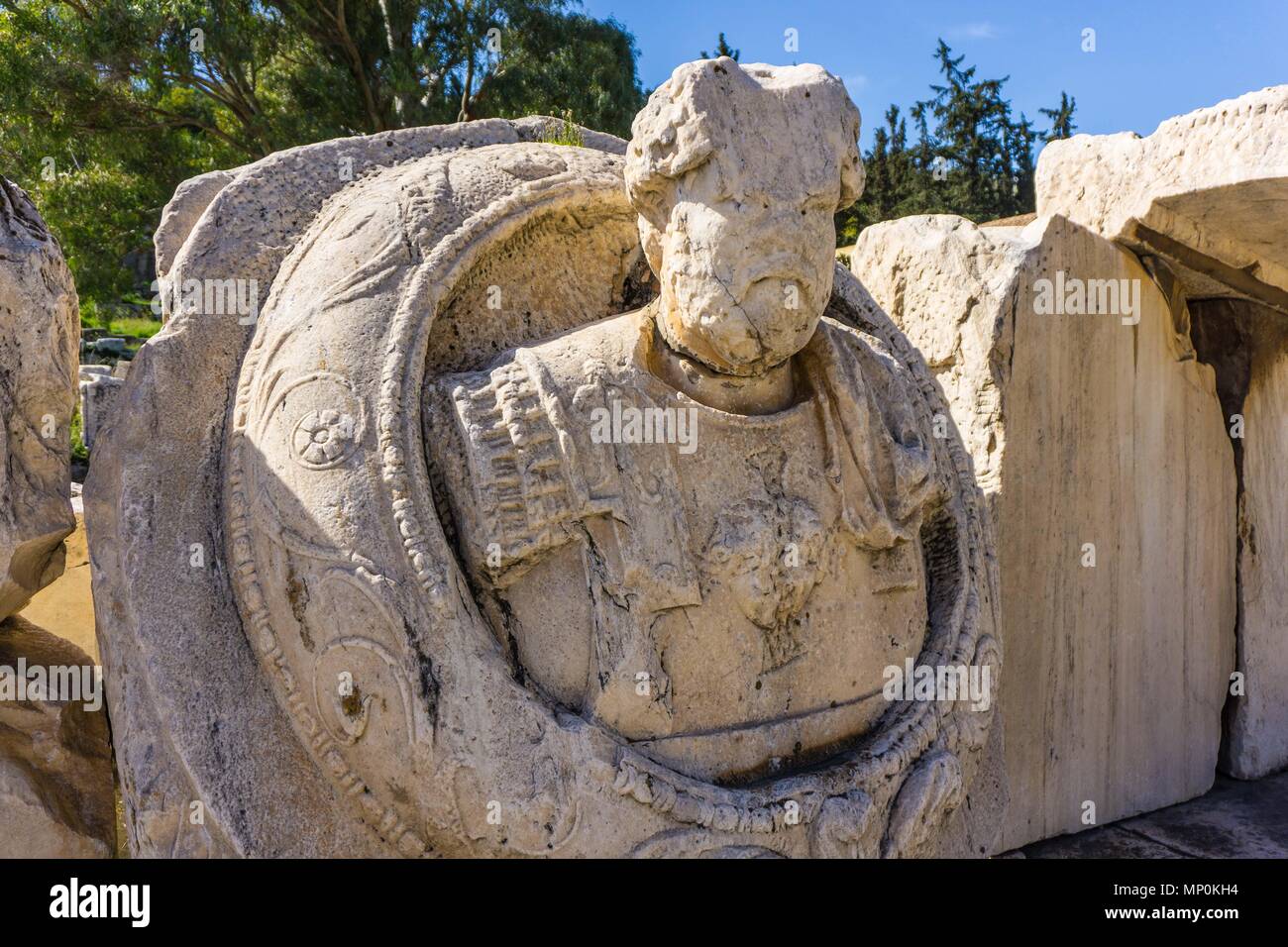 Archaeological site of Eleusis (Eleusina). Roman sculptures. The Roman ...