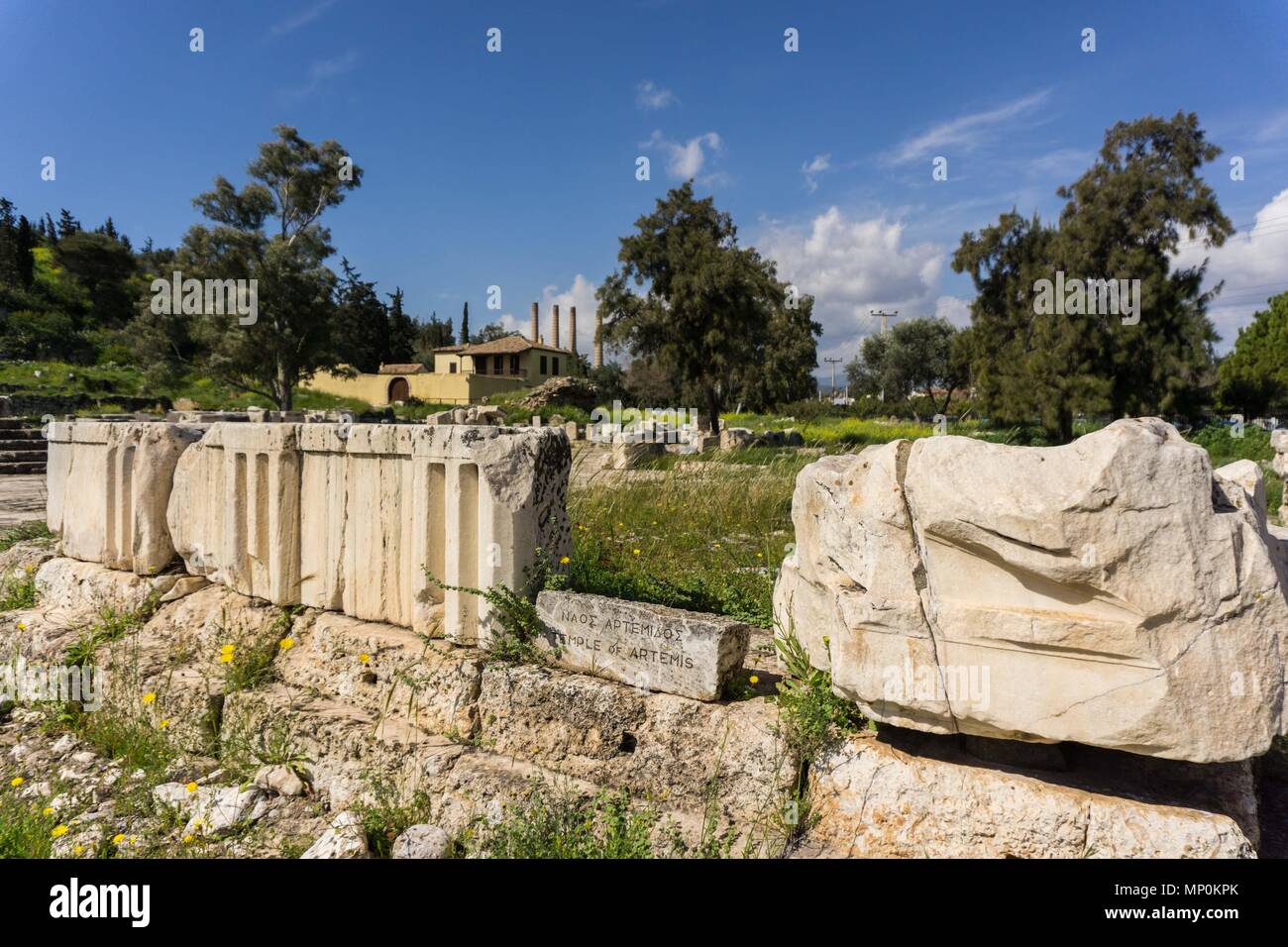 Archaeological site of Eleusis (Eleusina). Temple and altars of Artemis ...