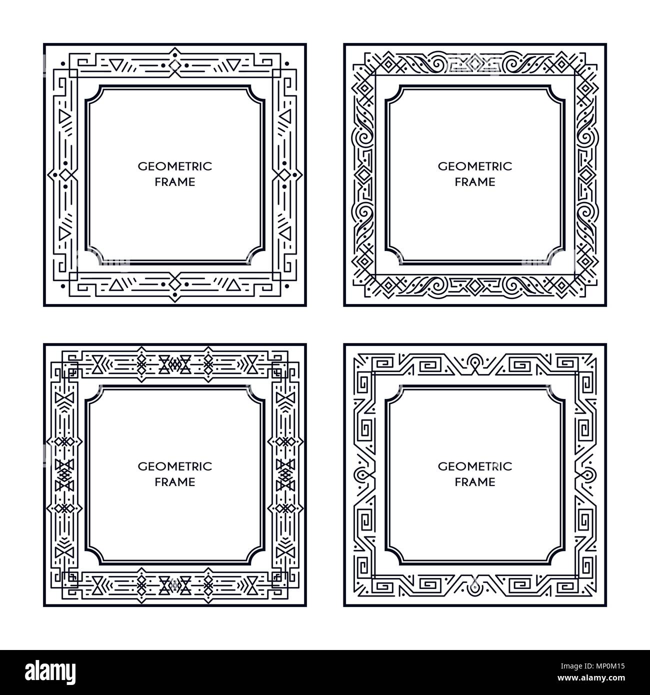 Set square linear shapes Cut Out Stock Images & Pictures - Alamy