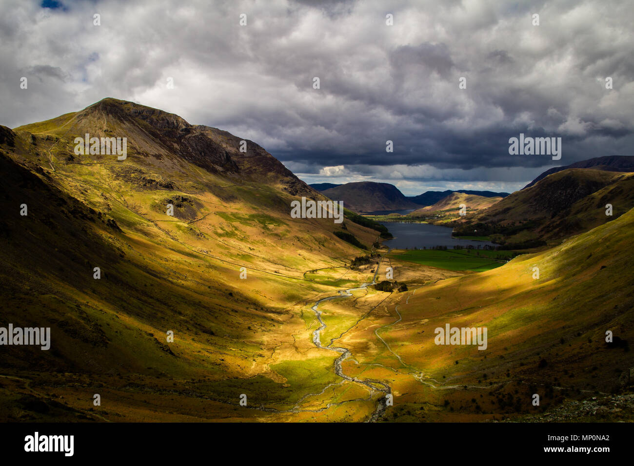 A photograph taken whilst walking up Haystacks in the Lake District ...