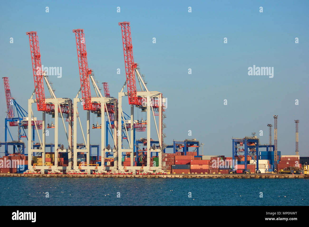 Sea port containers Stock Photo - Alamy