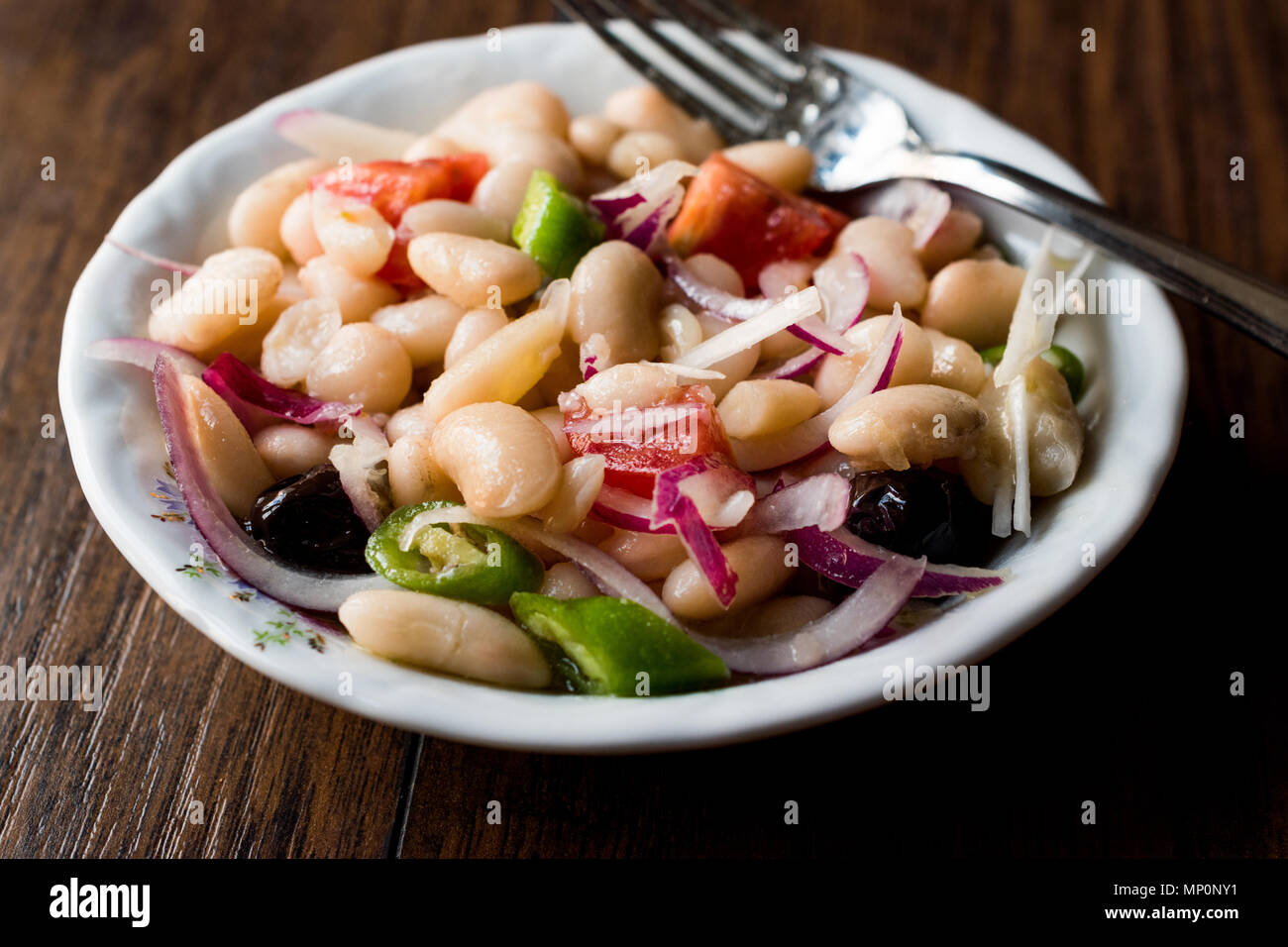 Turkish Piyaz Salad with Beans, Onions, and Olives. Traditional Food ...