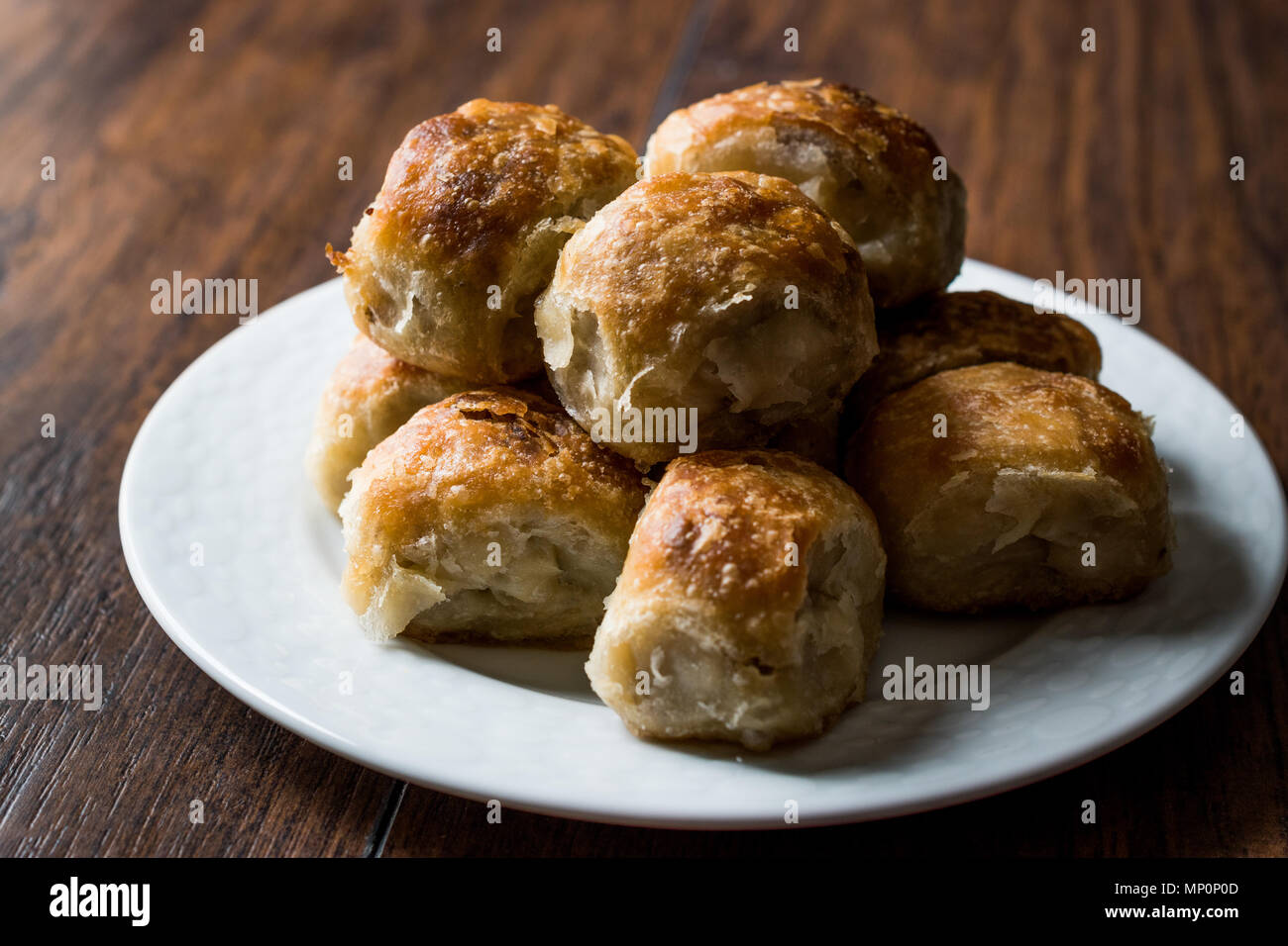 Bosnian Borek with Minced Meat / Bosnak Boregi. Traditional Food Stock ...