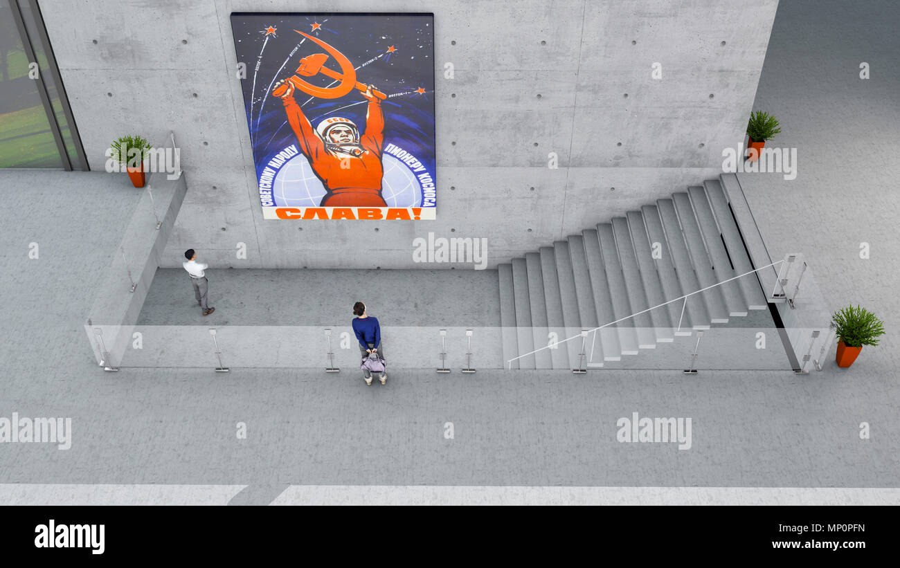 Art exhibition, building, museum, architecture and design, stained ...