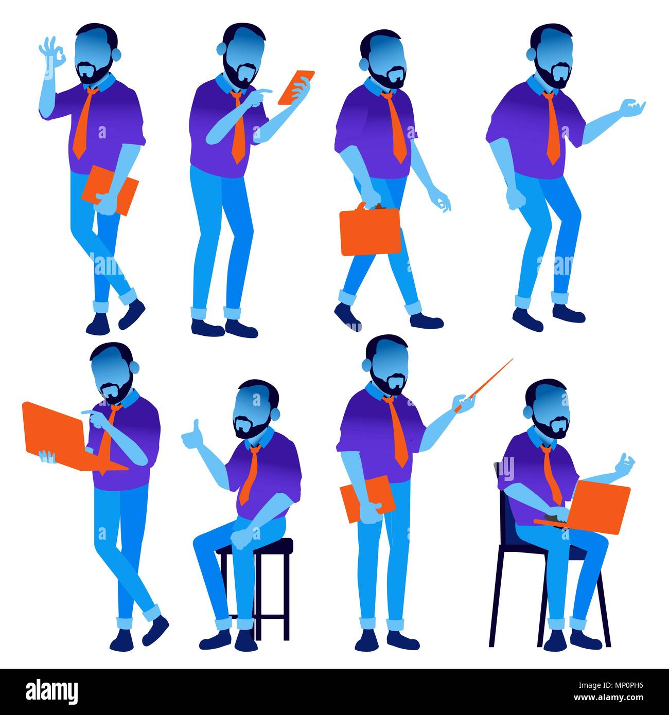 Man Creative Person. Design Element. Isolated Flat Illustration Stock ...