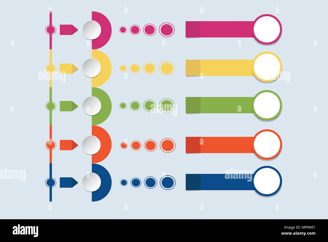 Colorful infographic vector is showing stacked paper. Blank rectangles ...