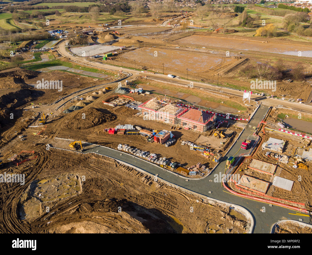 Aerial view of Redrow Homes development- The Fairways, located in Herne ...