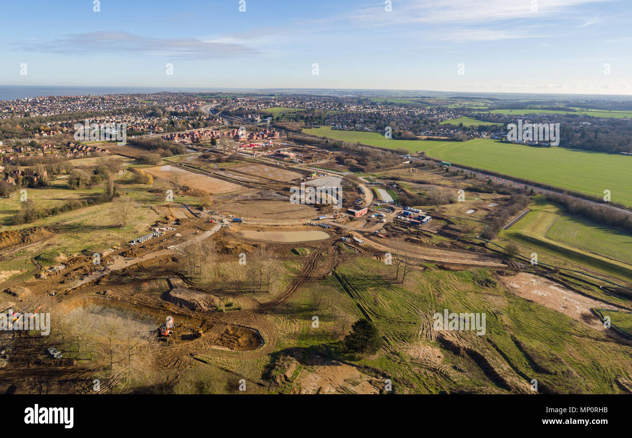 Aerial view of Redrow Homes development- The Fairways, located in Herne ...