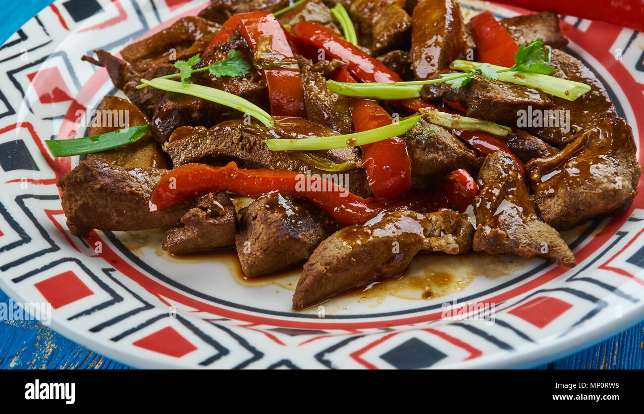 Mutton kidney roasted, Dungan cuisine Stock Photo - Alamy