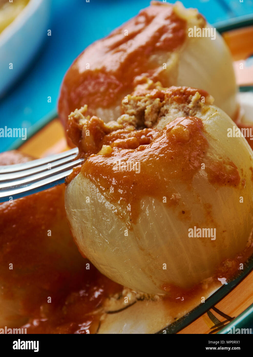 Dolma Mahshi - Iraqi Stuffed Onions with nuts, lamb and couscous Stock ...